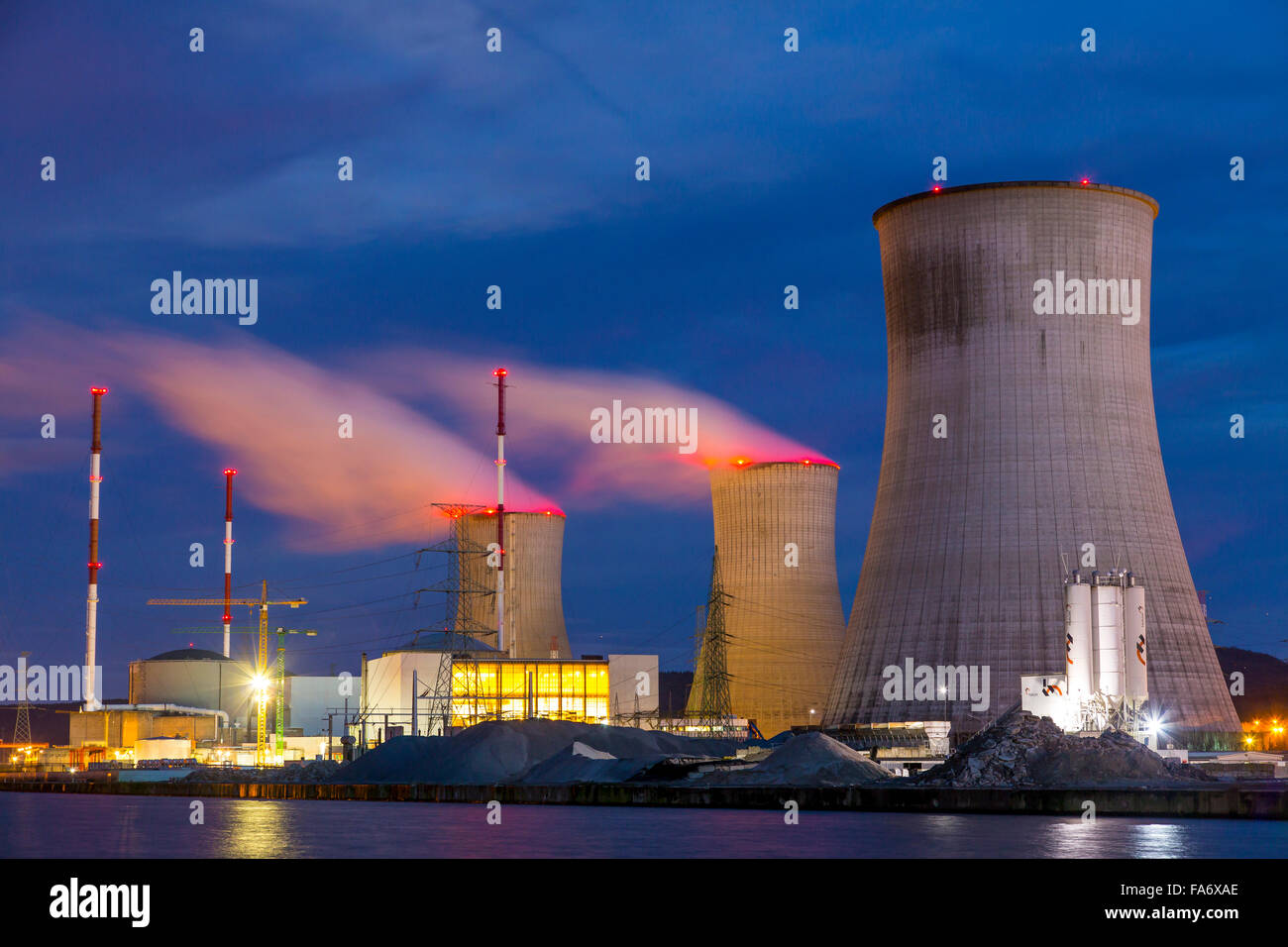 The Belgian nuclear power plant Tihange, 3 pressurized water reactor ...