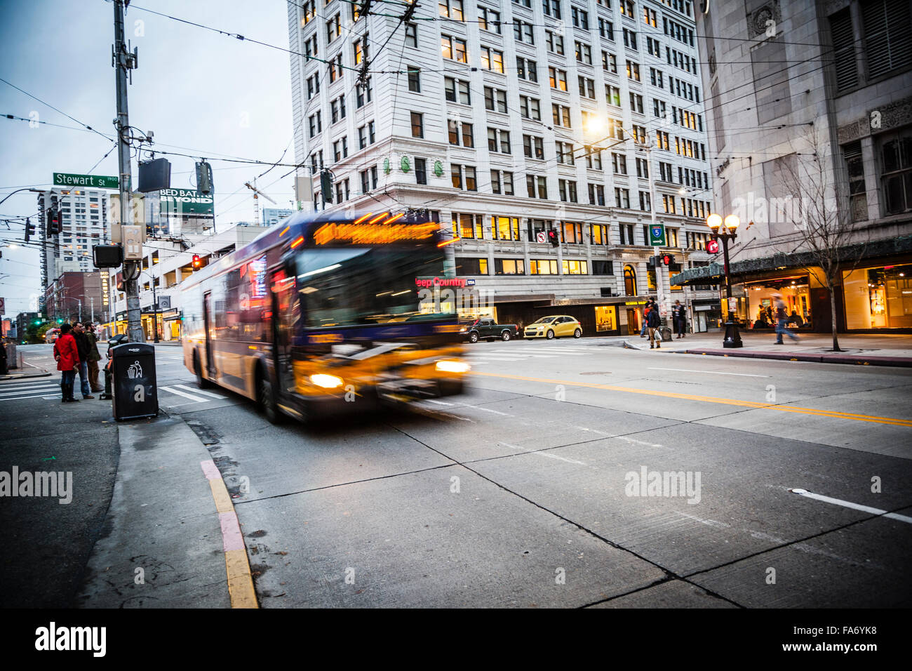 Seattle Street Scene. Urban city life. Washington Satate Stock Photo ...