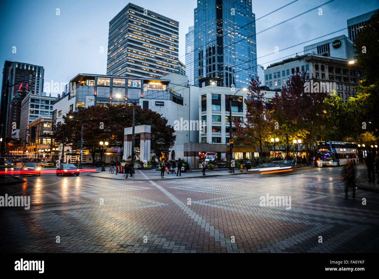 Seattle Street Scene. Urban city life. Washington Satate Stock Photo ...
