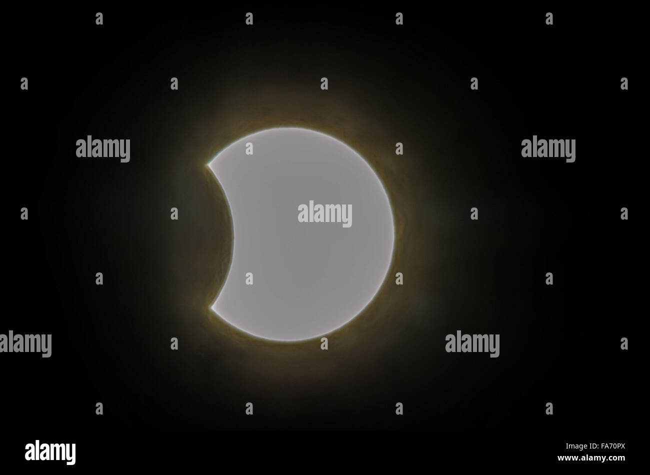 Partial Solar Eclipse Stock Photo - Alamy