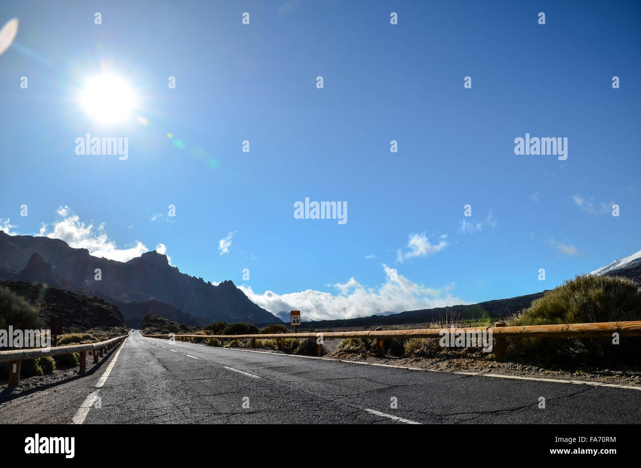 Long Lonely Road Stock Photo - Alamy