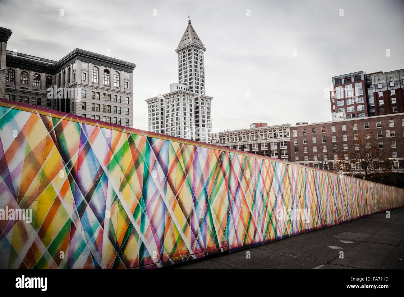 Colorful street art in the streets of Seattle, Washington State Stock ...