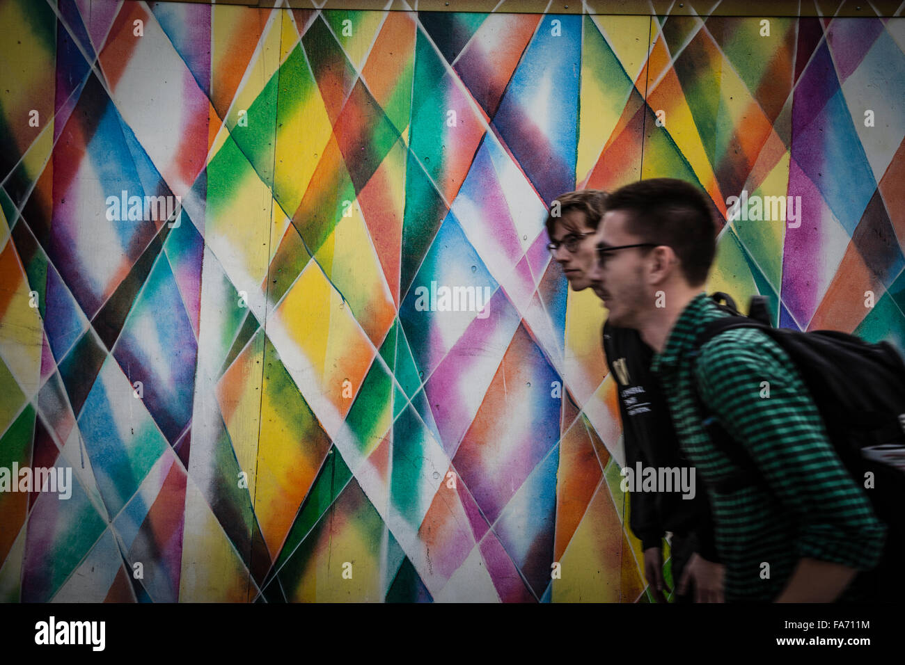 Colorful street art in the streets of Seattle, Washington State Stock ...