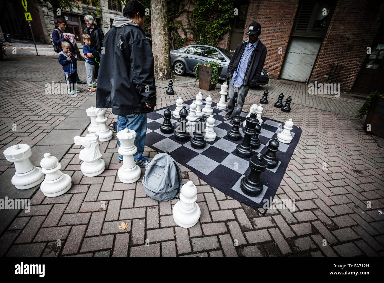 Chess outdoor park seattle hi-res stock photography and images - Alamy