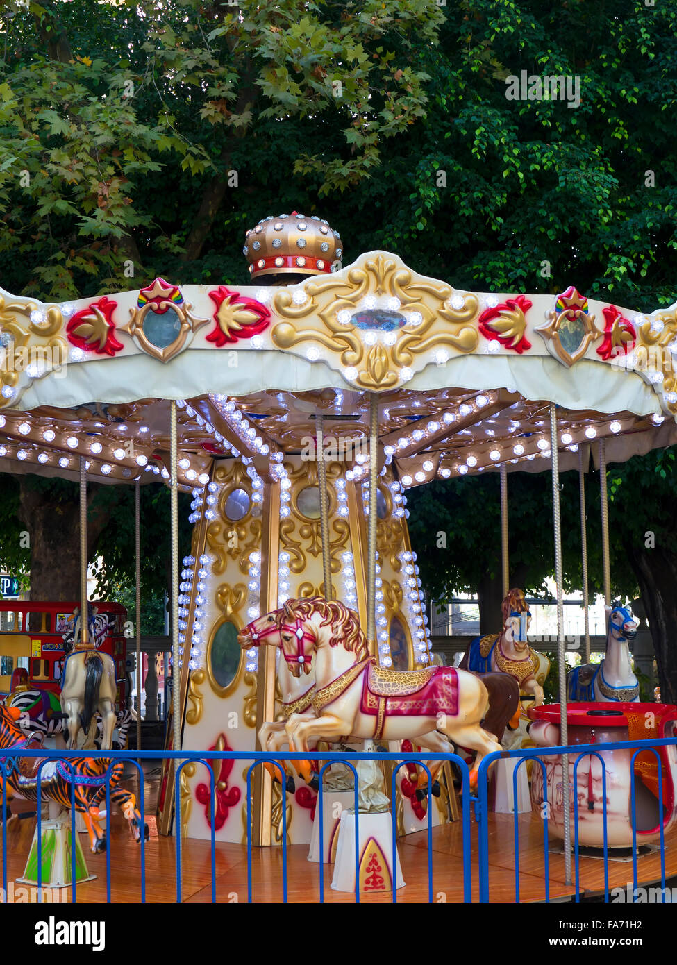 Carousel in the Gardens in the Stylish Town of Marbella on the Costa ...