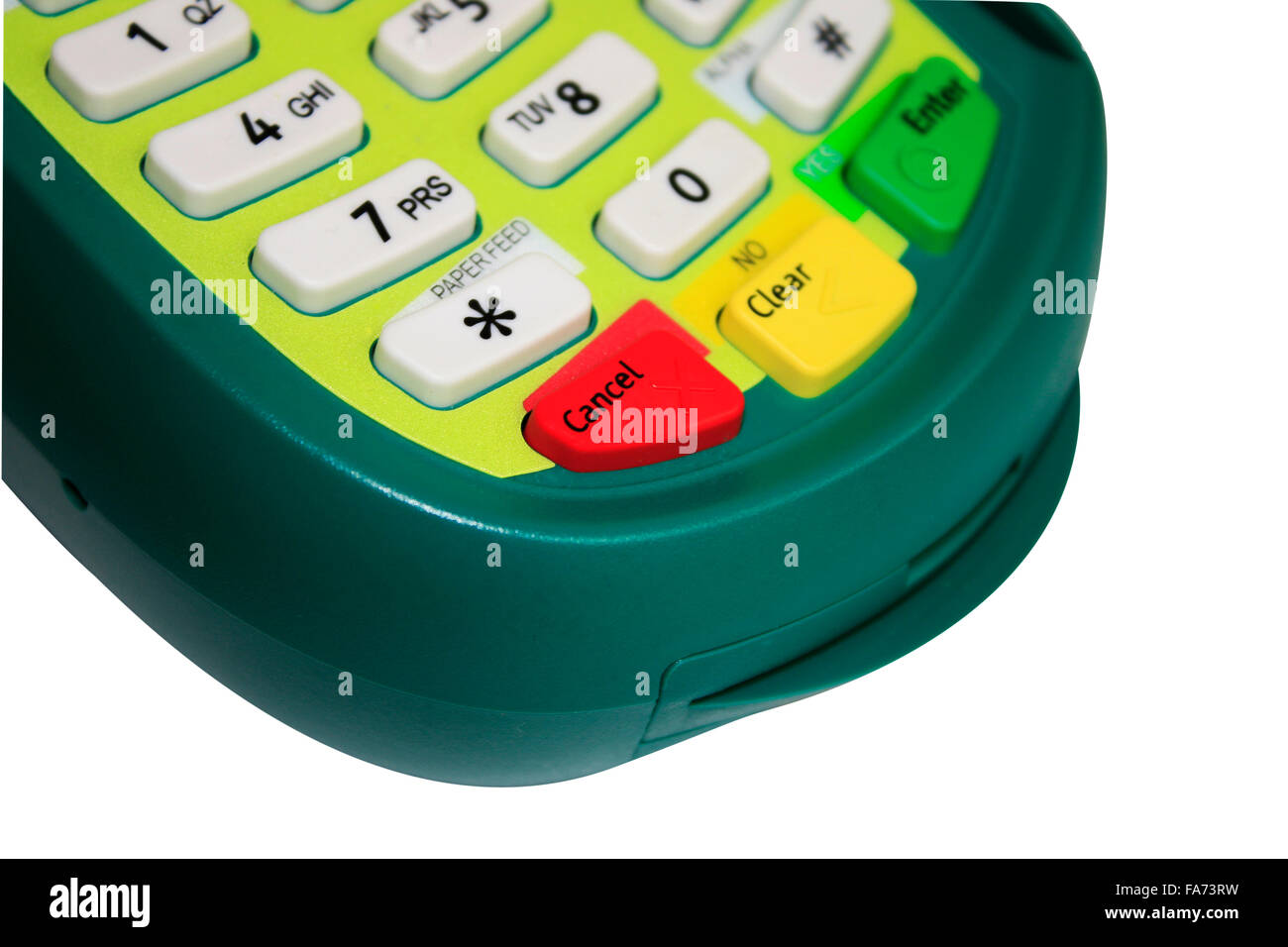 credit card machine on a white background Stock Photo - Alamy