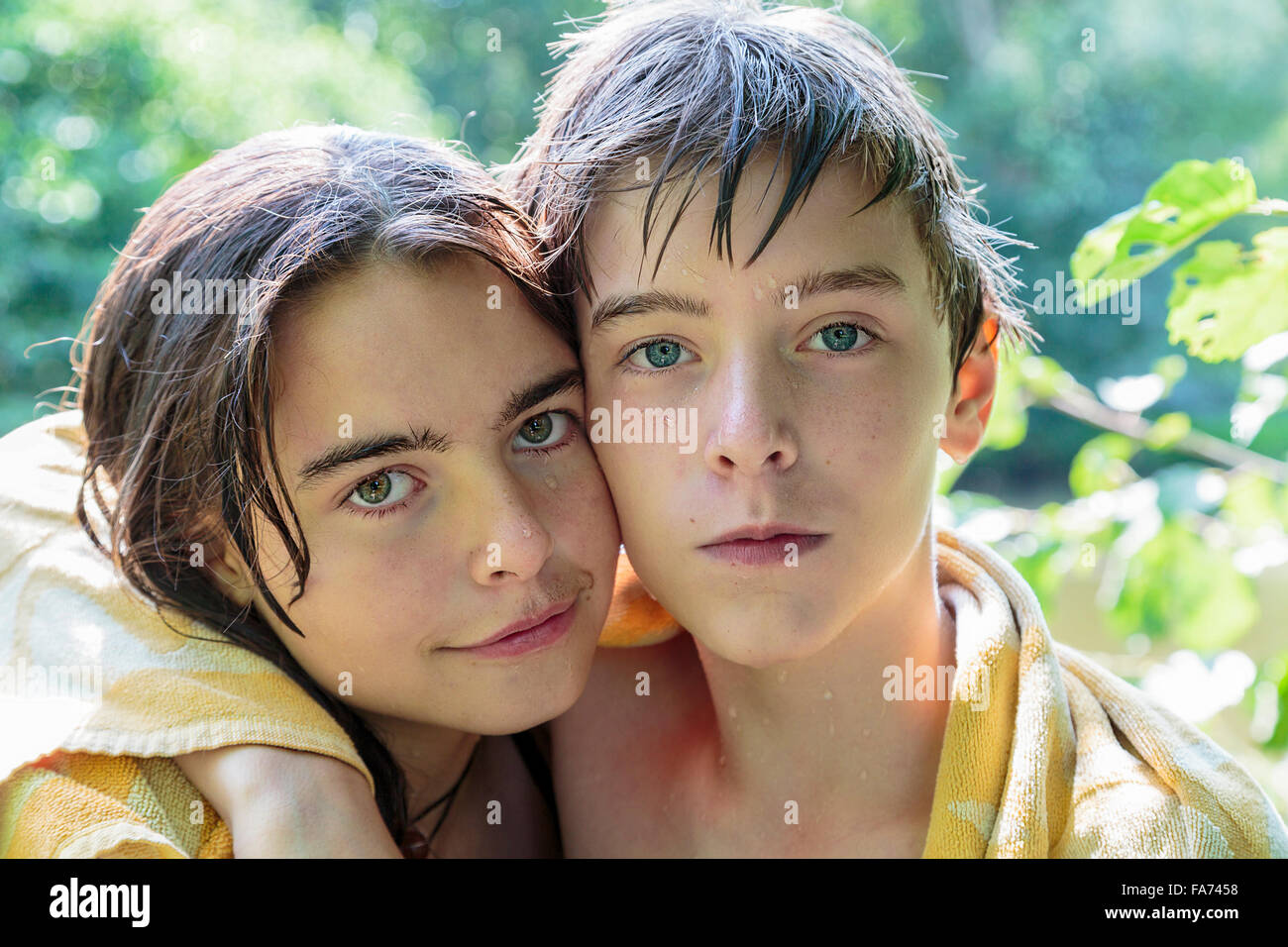 Boy looking after his brother hi-res stock photography and images - Alamy