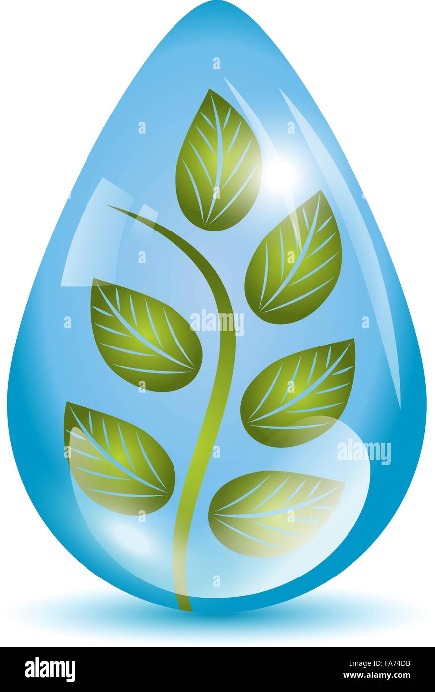 Plant in a water drop sphere icon Stock Vector Image & Art - Alamy