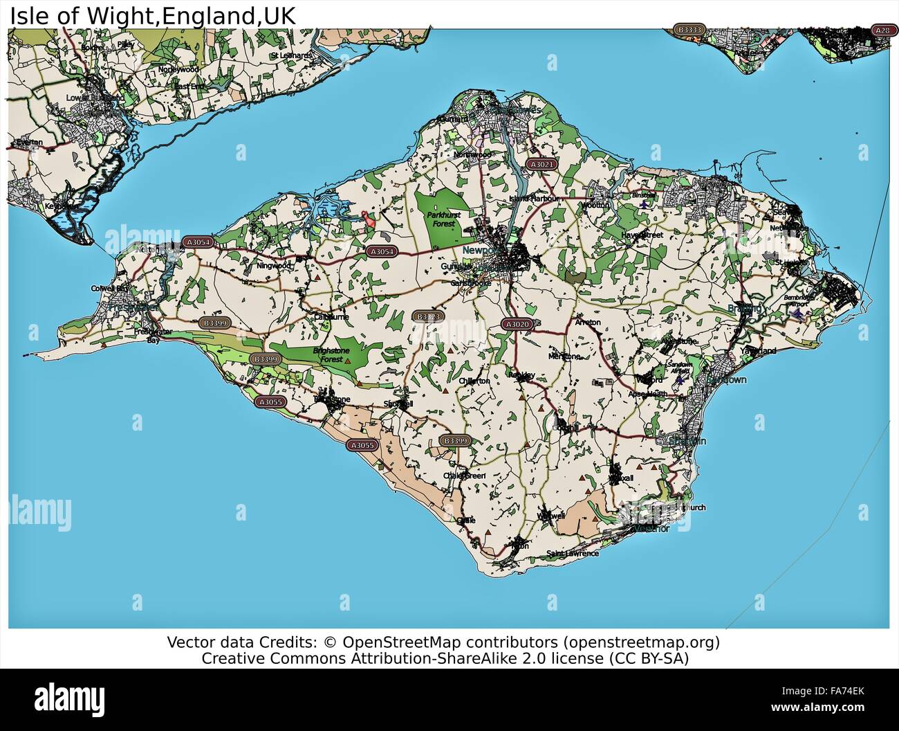 Isle Of Wight Map High Resolution Stock Photography and Images - Alamy