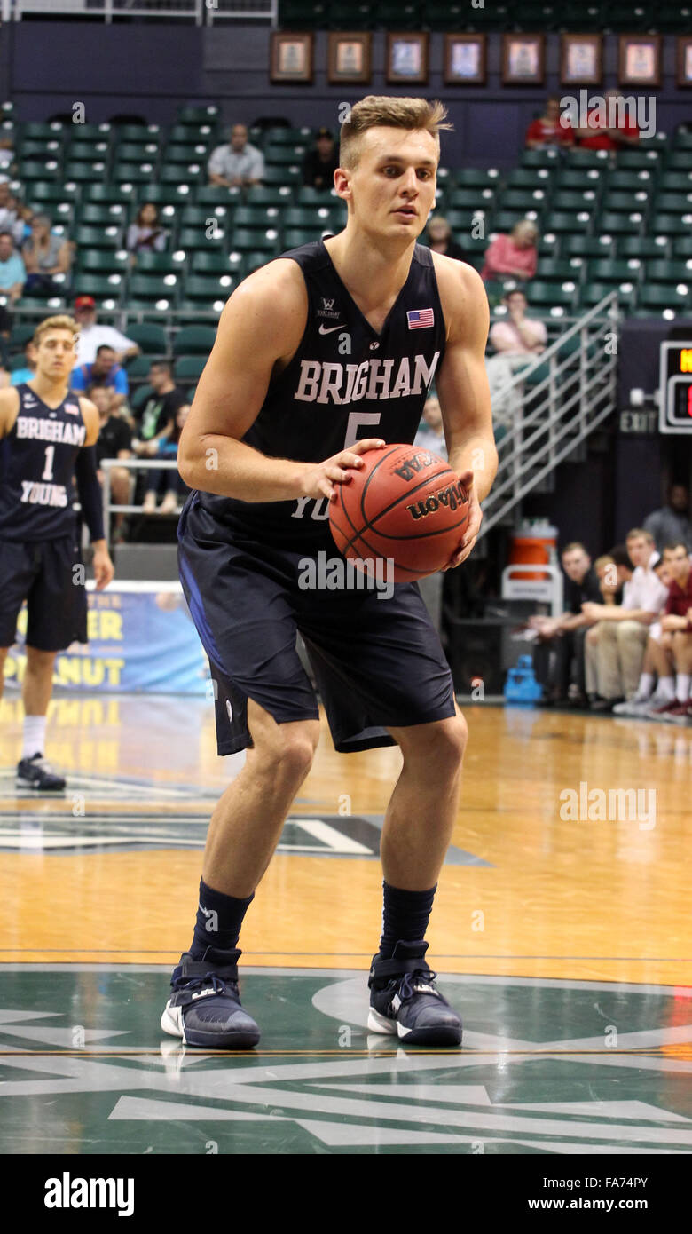 Honolulu, HI, USA. 22nd Dec, 2015. Brigham Young Cougars guard Kyle ...