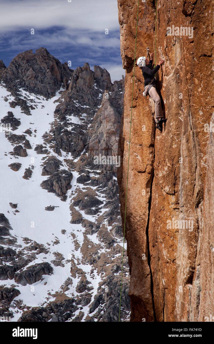 Rock climbing a granite spire in the Argentine Andes' acclaimed 'Cerro ...