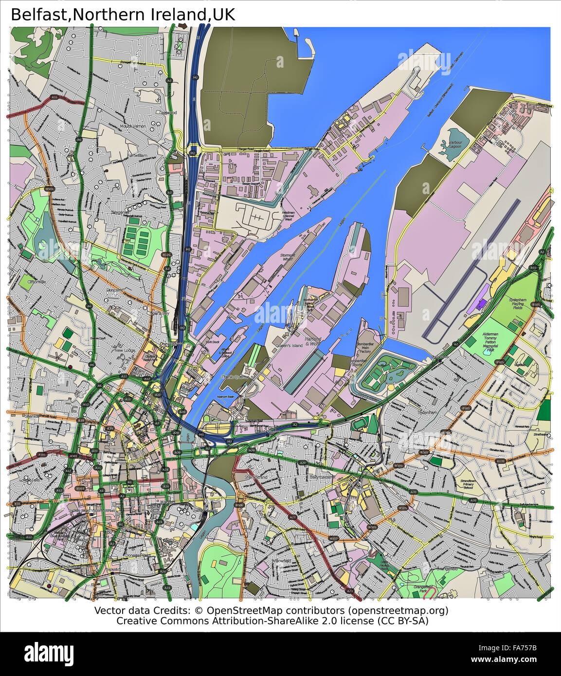 Belfast Map High Resolution Stock Photography and Images - Alamy