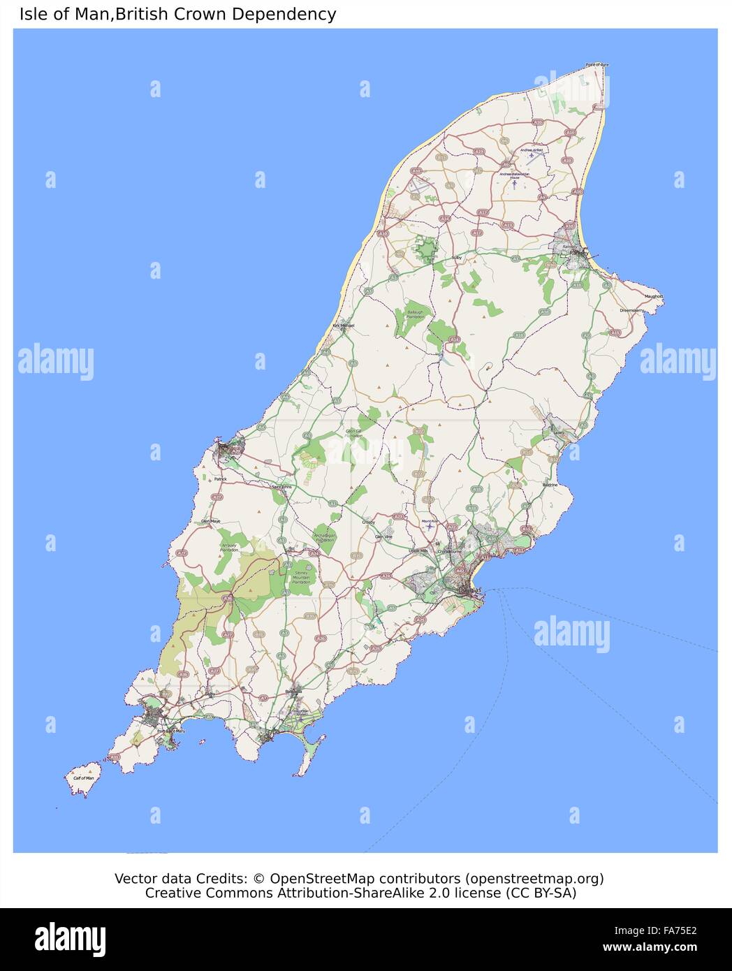 Map Of The Isle Of Man High Resolution Stock Photography and Images - Alamy