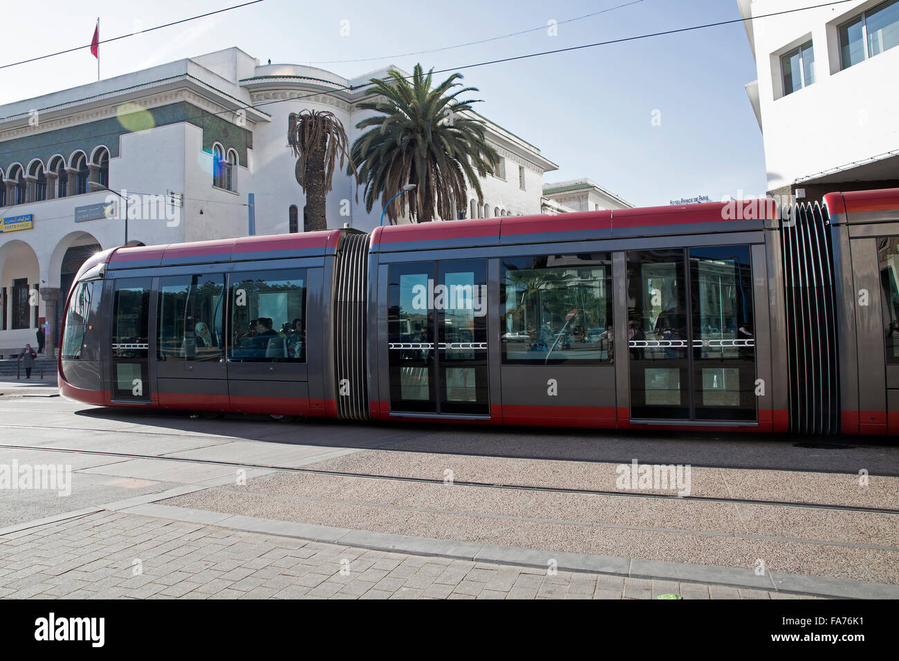 A modern tram in Casablanca Morocco Stock Photo - Alamy