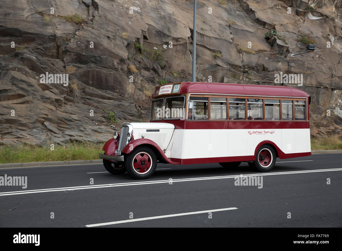 Old Omnibus in Funchal Madeira Stock Photo - Alamy