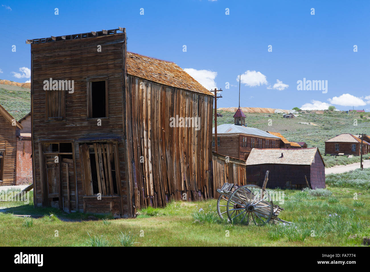 Old buildings in Bodie, an original ghost town from the late 1800s ...