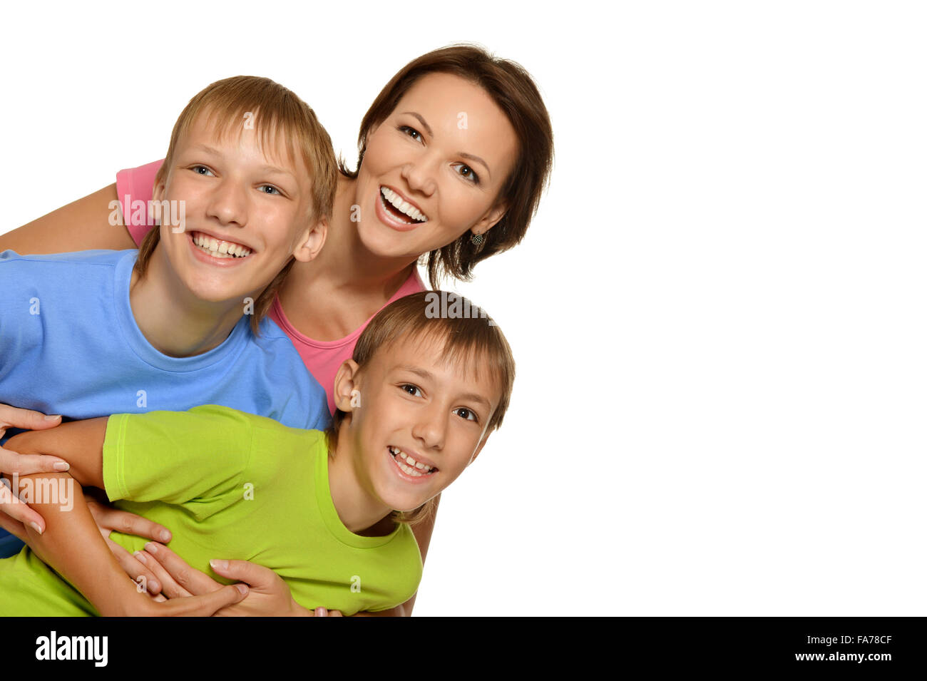 Happy family of four Stock Photo - Alamy