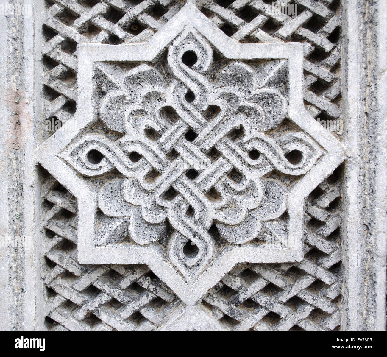 Octagon Ornament Relief Of The Octagon With An Ornament Stock Photo