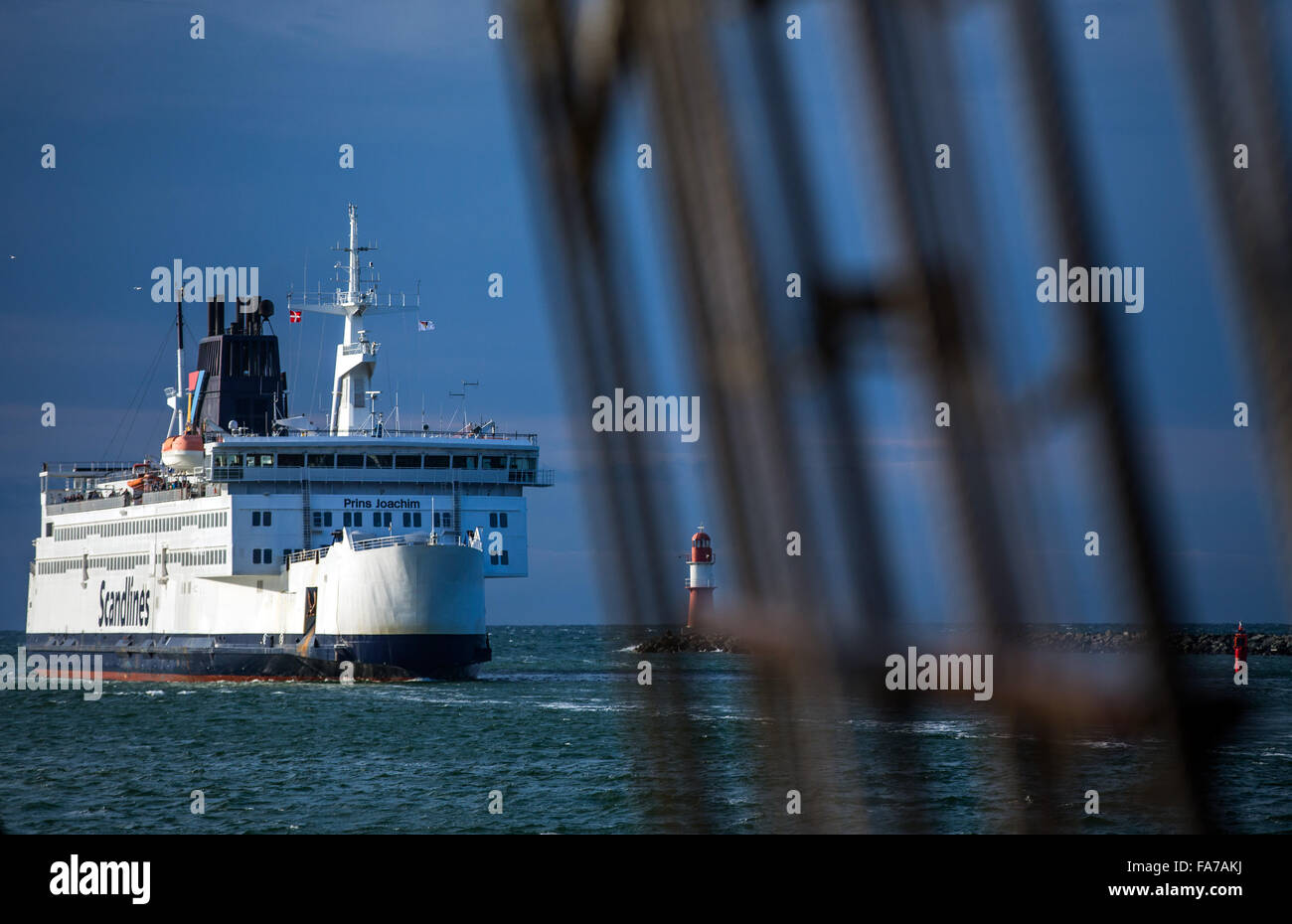 Rostock-Warnemuende, Germany. 14th June, 2015. The Scandlines ferry ...