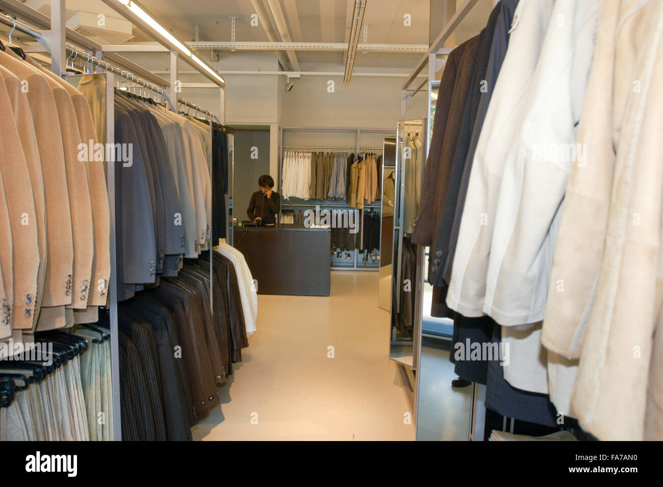 Coldrerio, Switzerland - 21 october 2002: retail shop of Hugo Boss ...