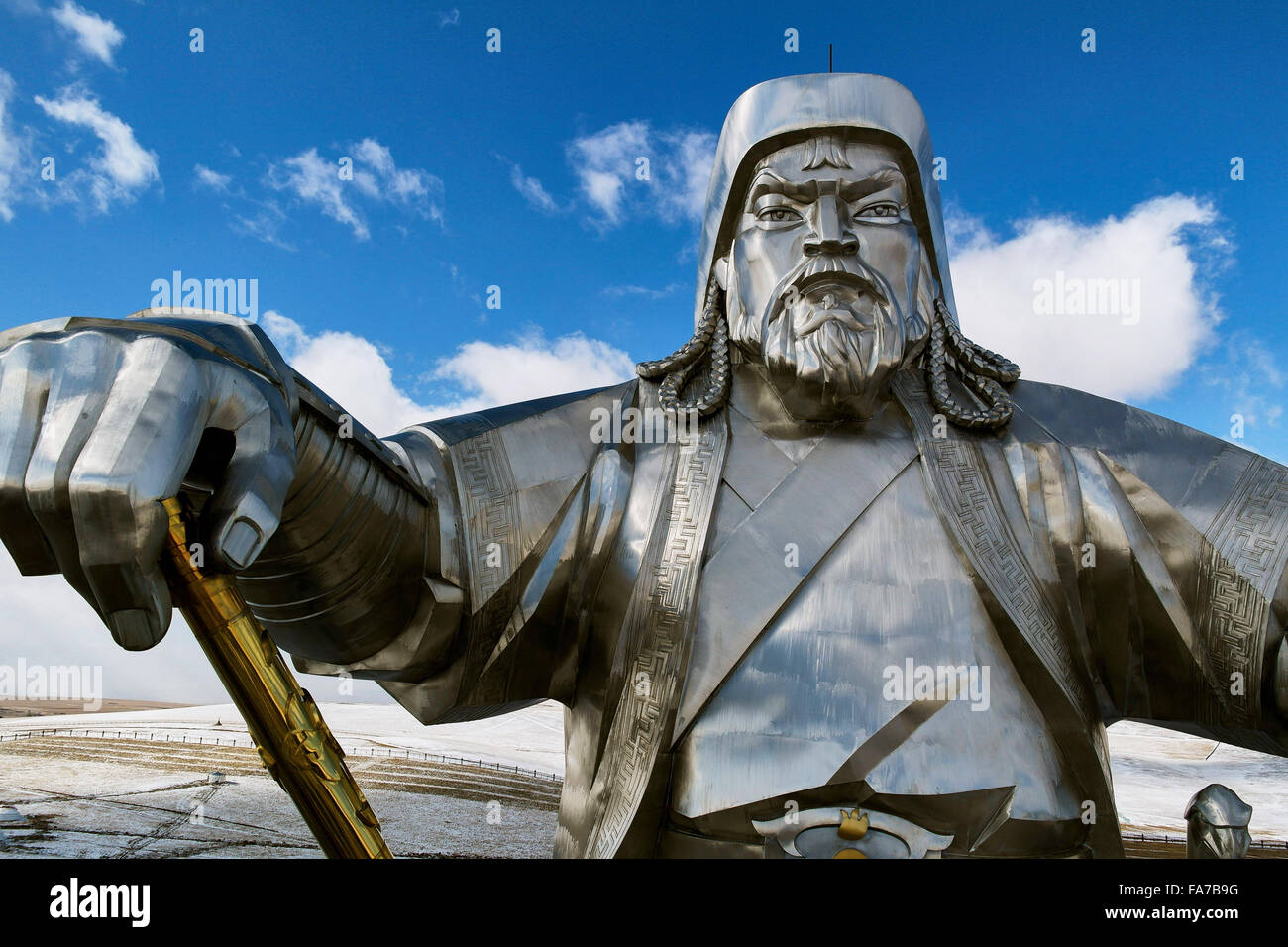 Chinggis Khaan statue, near of Ulan Bator / Ulaanbaatar - Mongolia ...