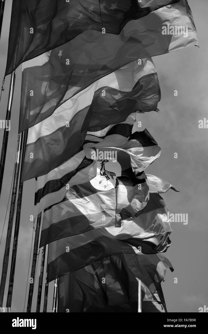 Signs and flags Black and White Stock Photos & Images - Alamy