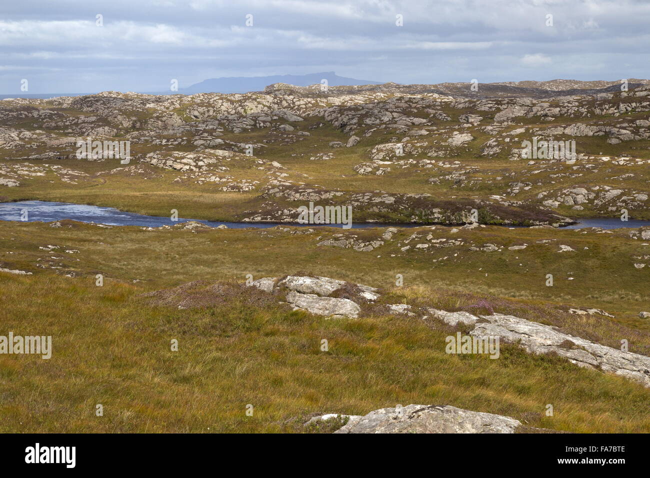 The wild glaciated Lewisian Gneiss countryside of northern Coll, Inner ...