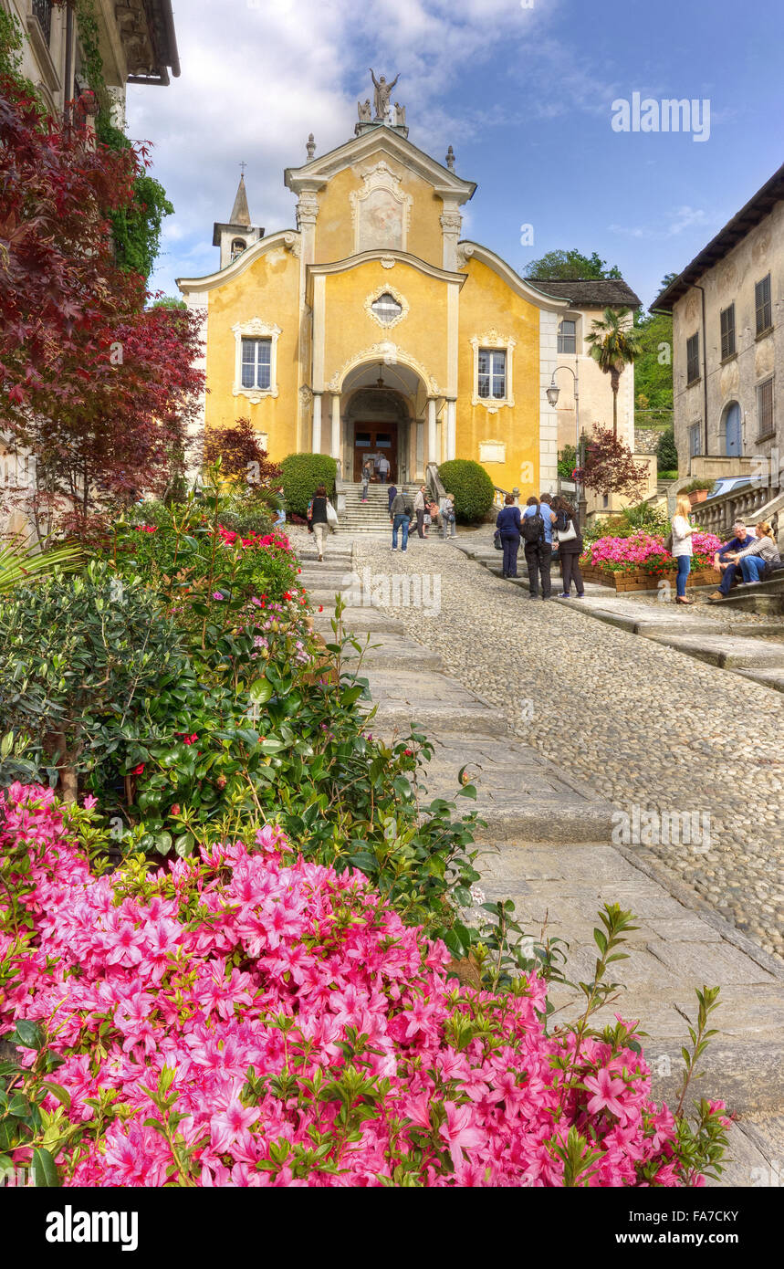 Italy, Piedmont, Orta lake, Orta San Giulio, Santa Maria Assunta church ...