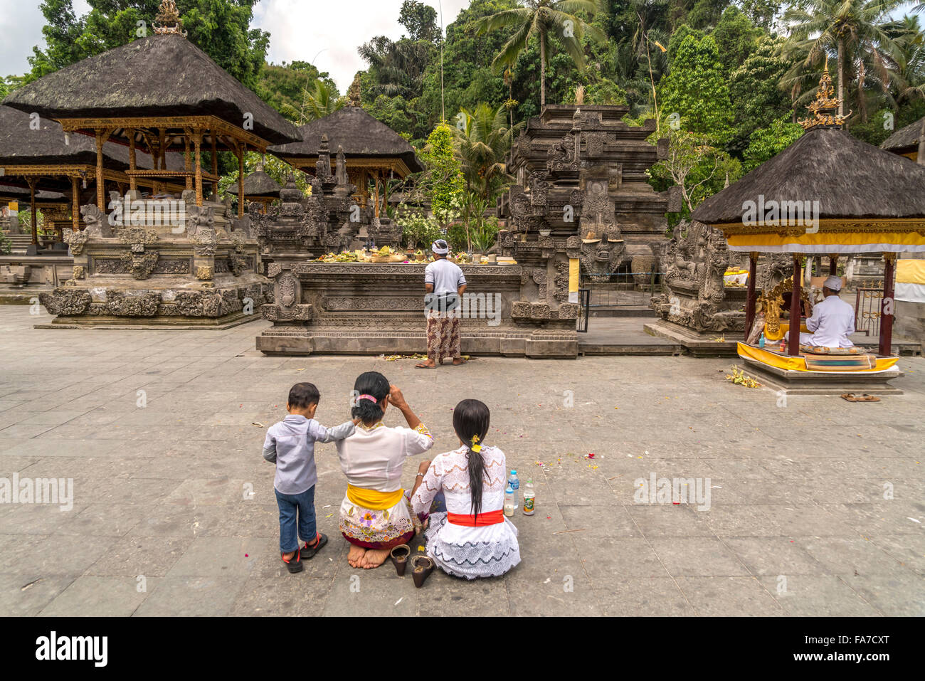 the Hindu water temple Tirta Empul near Ubud, Bali, Indonesia Stock ...