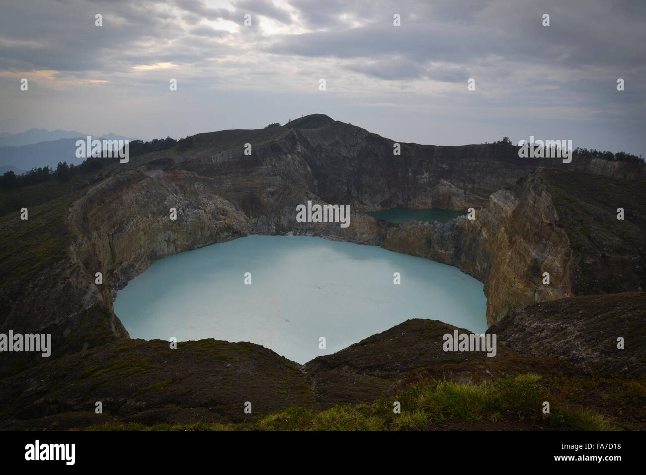 View on Kelimutu Volcano on Flores, Indonesia Stock Photo - Alamy