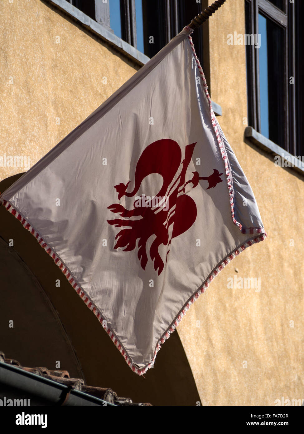 FLORENCE, ITALY - AUGUST 06, 2015: Flag Banner of Florence, Italy Stock ...