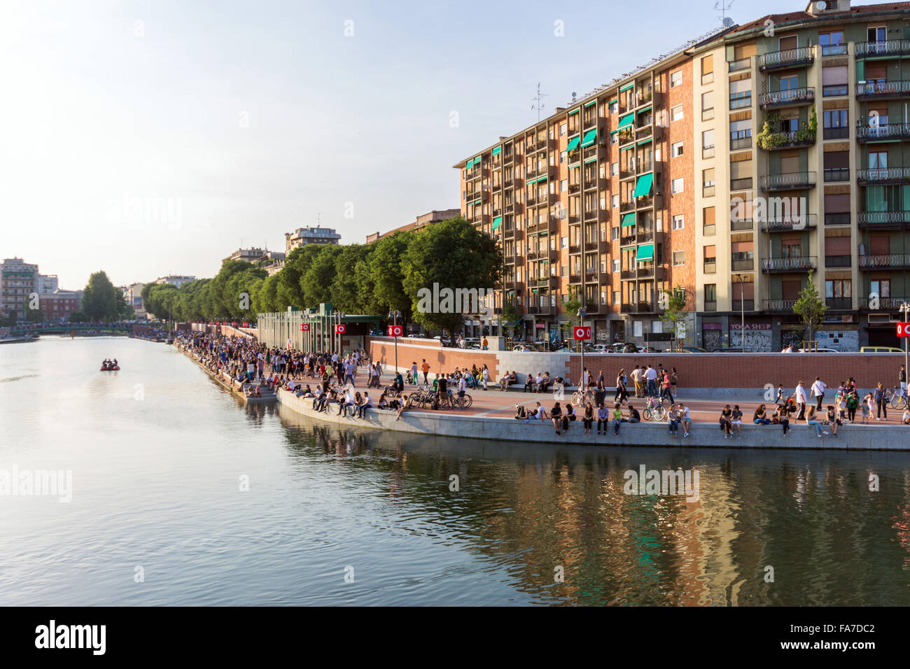 Italy, Lombardy, Milan , Navigli, La Darsena Stock Photo - Alamy