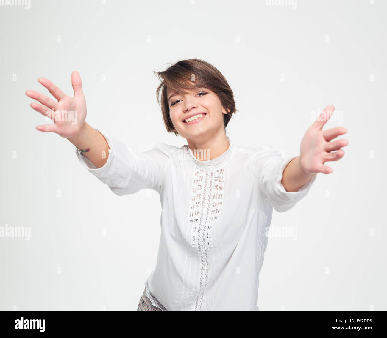 Reaching towards camera hi-res stock photography and images - Alamy