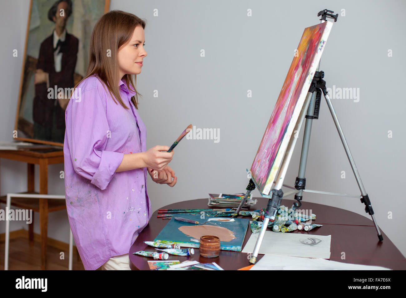 Creative artist for drawing in the studio Stock Photo - Alamy