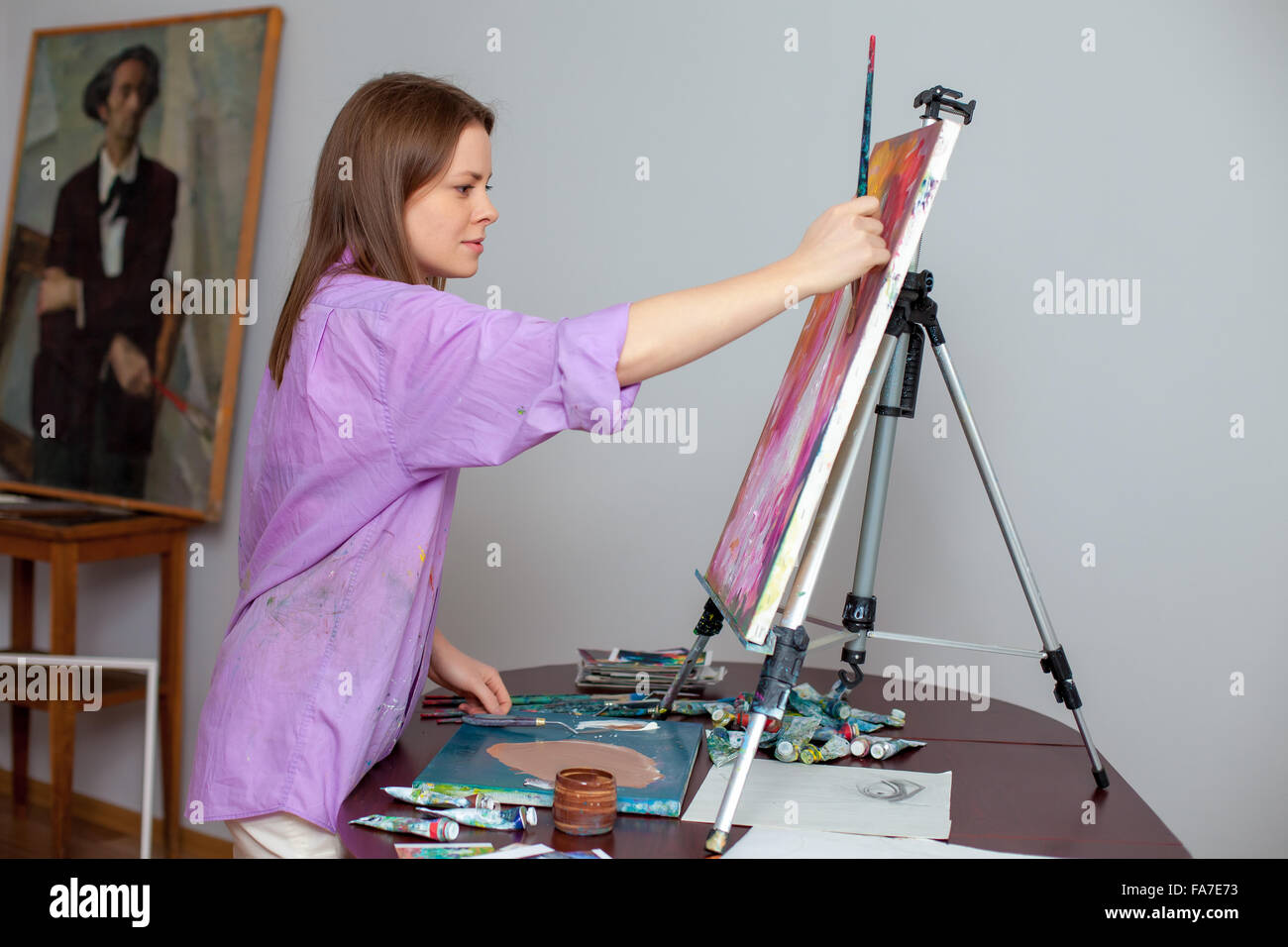 Creative artist for drawing in the studio Stock Photo - Alamy