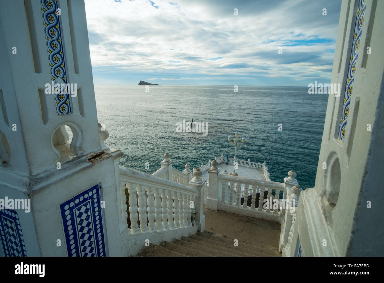 Benidorm landmark viewpoints with its island in the background Stock ...