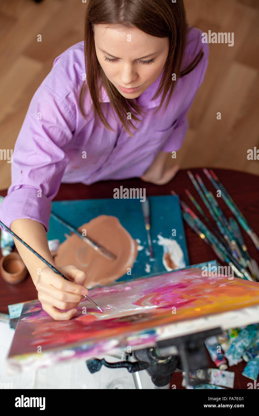 Creative artist for drawing in the studio Stock Photo - Alamy