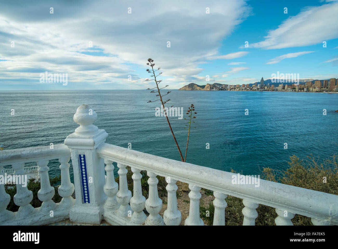 Benidorm bay and skyline as seen from its landmark viewpoint Stock ...