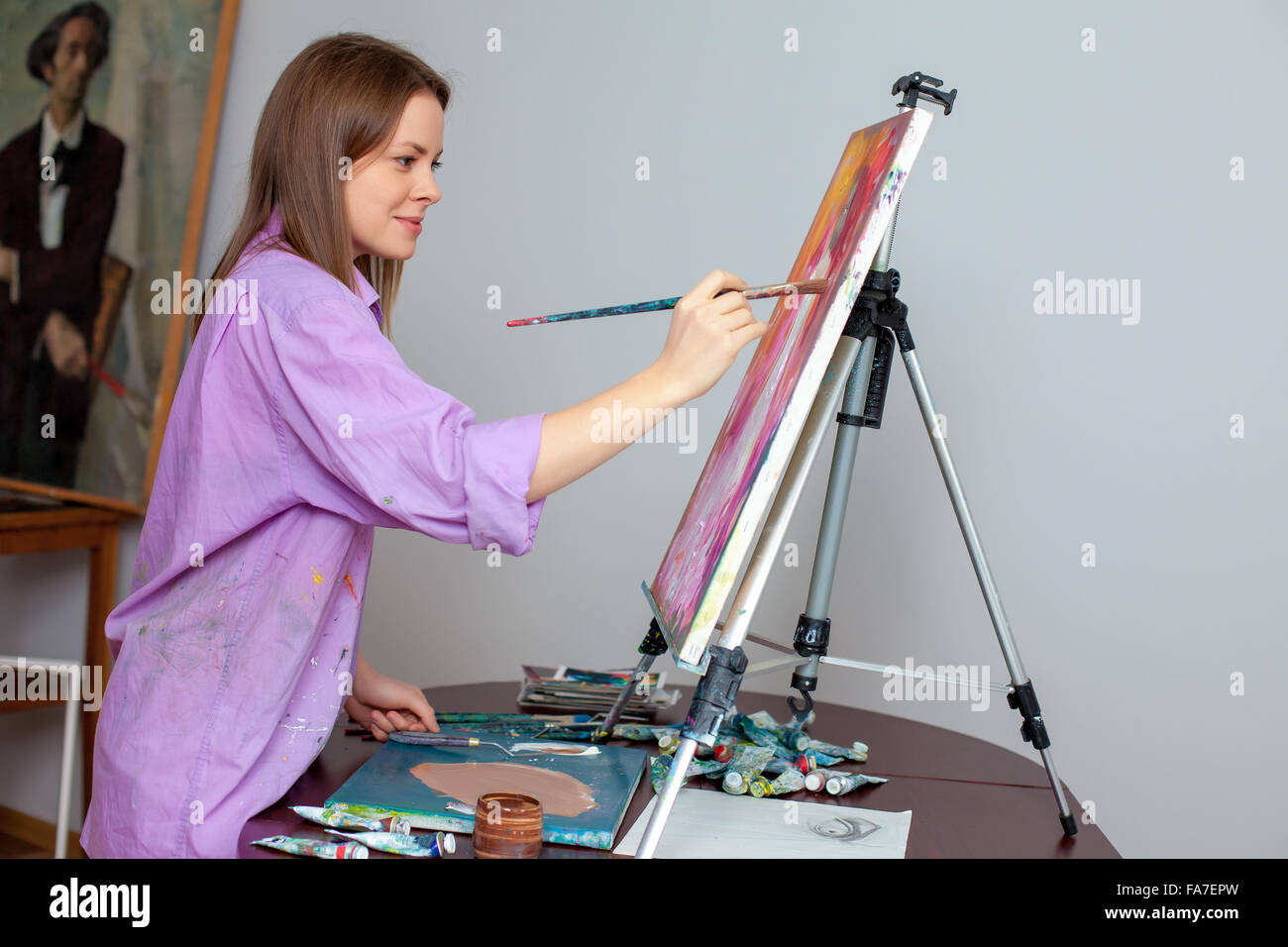 Creative artist for drawing in the studio Stock Photo - Alamy