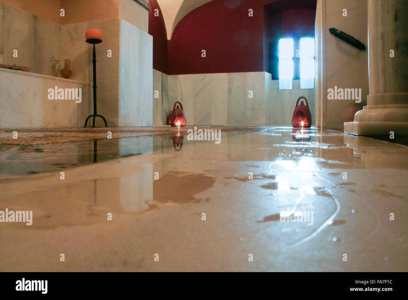 Bathhouse rebuilt as roman bath style. Perfect historic replica with ...