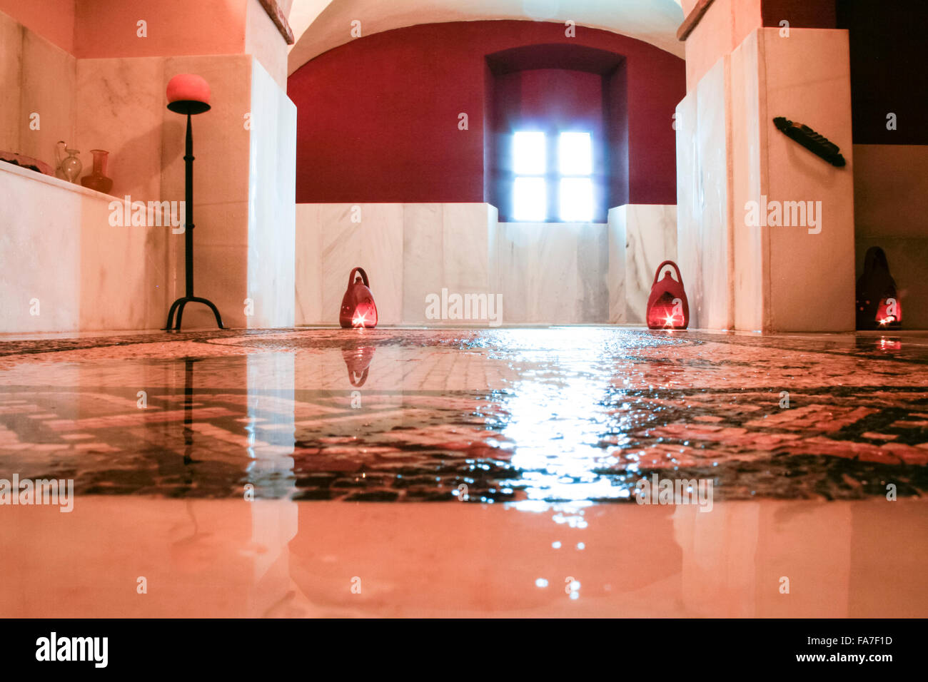 Bathhouse rebuilt as roman bath style. Perfect historic replica with ...