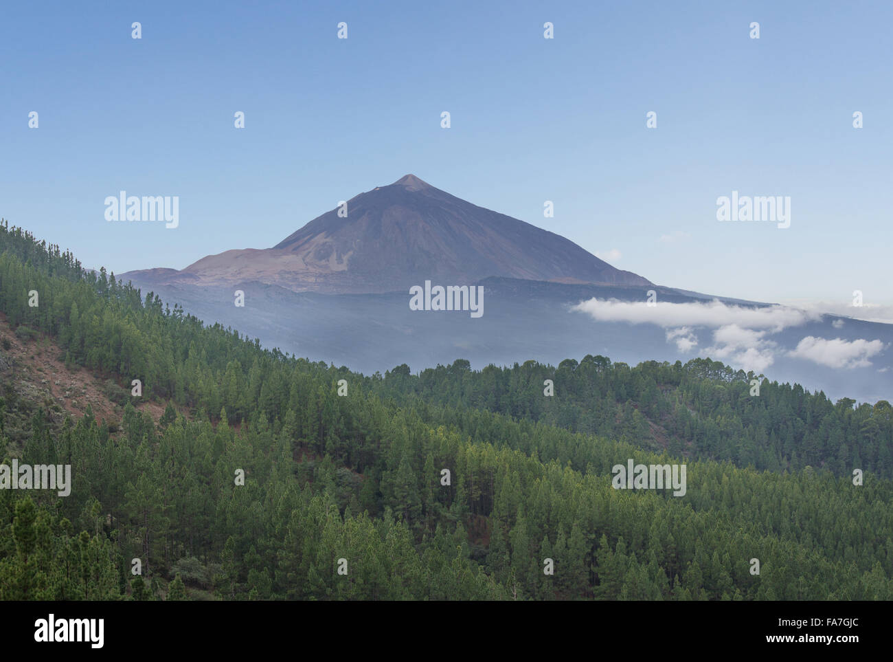 pico de teide, mountain summit above the clouds, Tenerife, Spain Stock ...