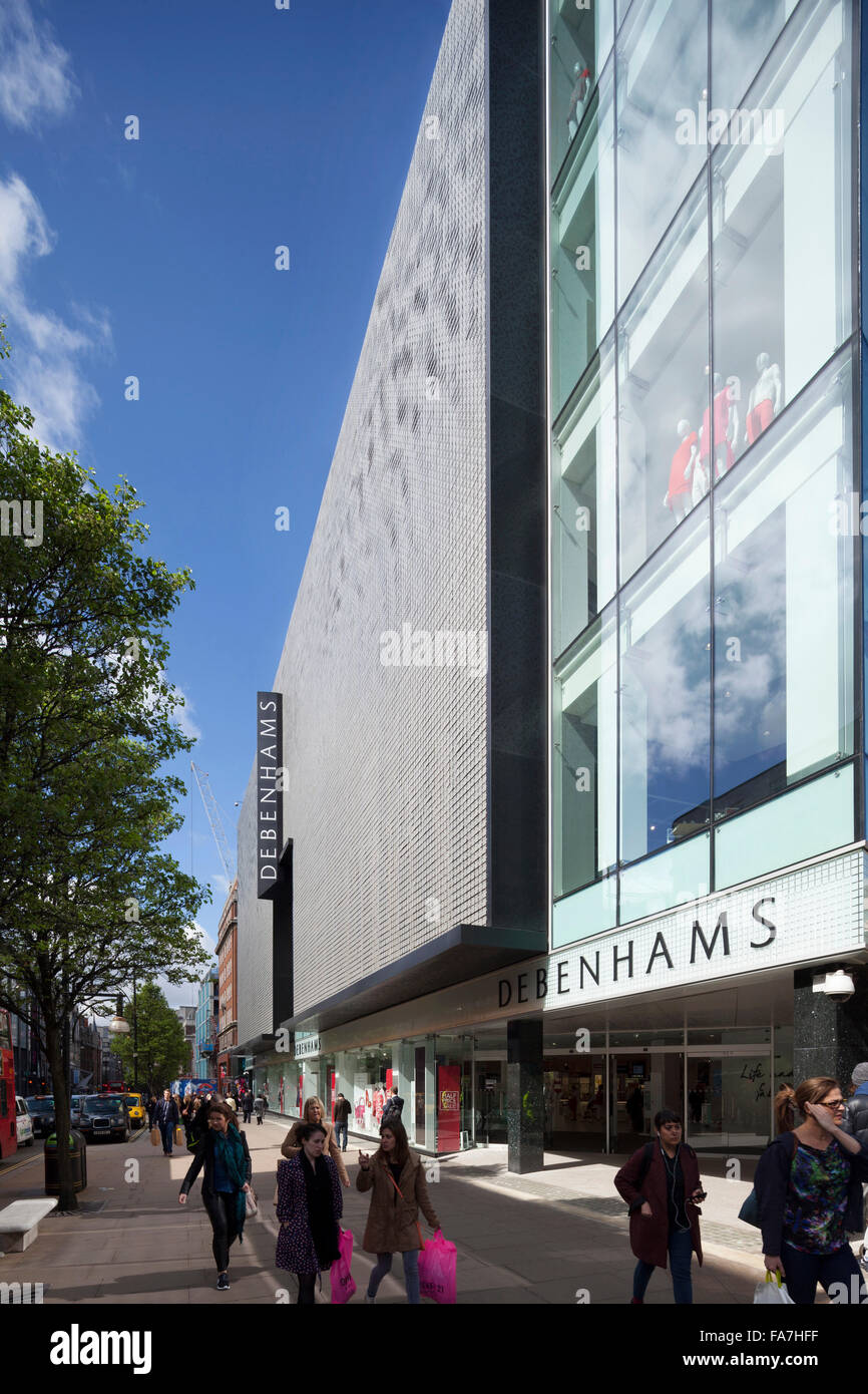 Debenhams, Oxford Street, London. New facade by Ned Kahn in conjunction ...