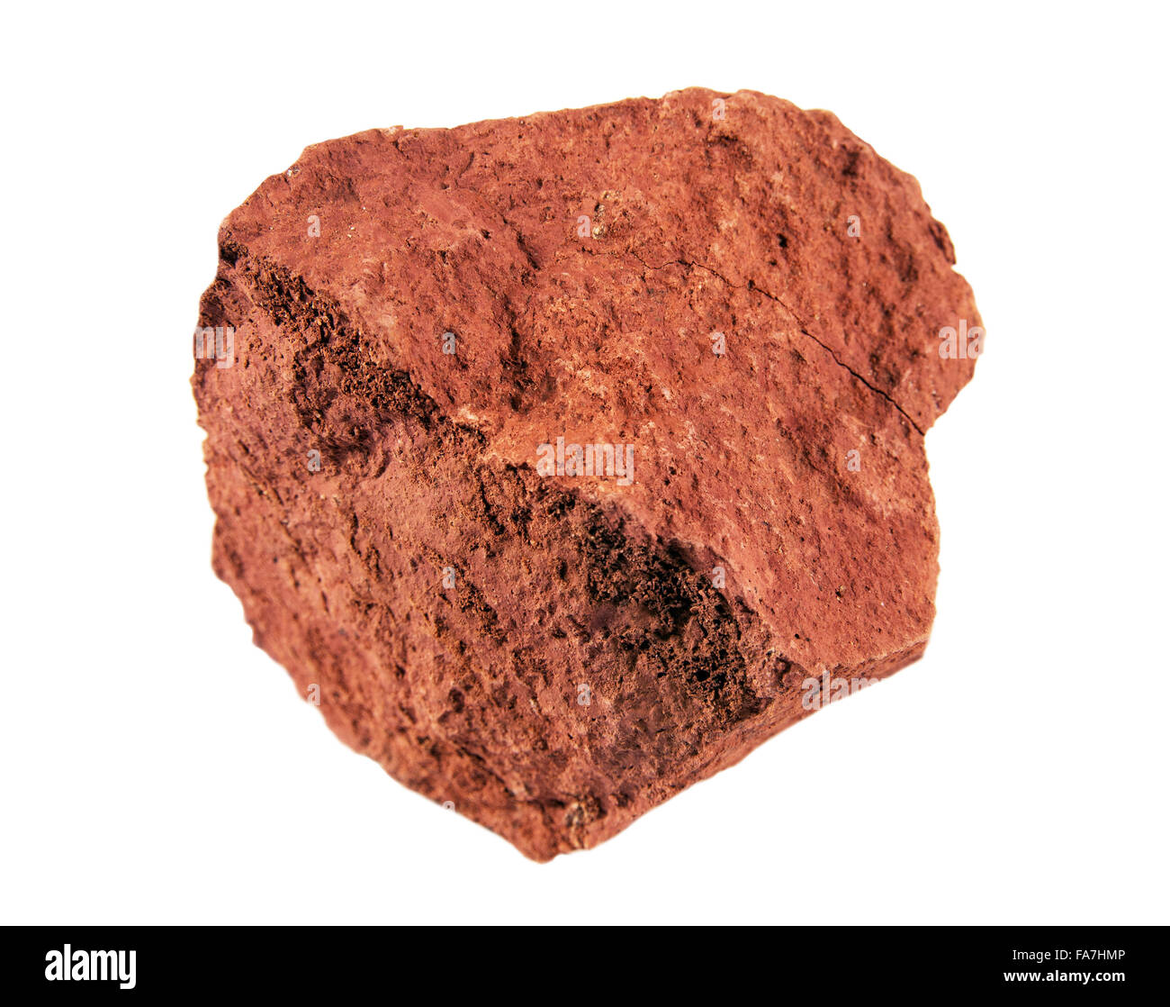 Bauxite isolated on a white background Stock Photo - Alamy