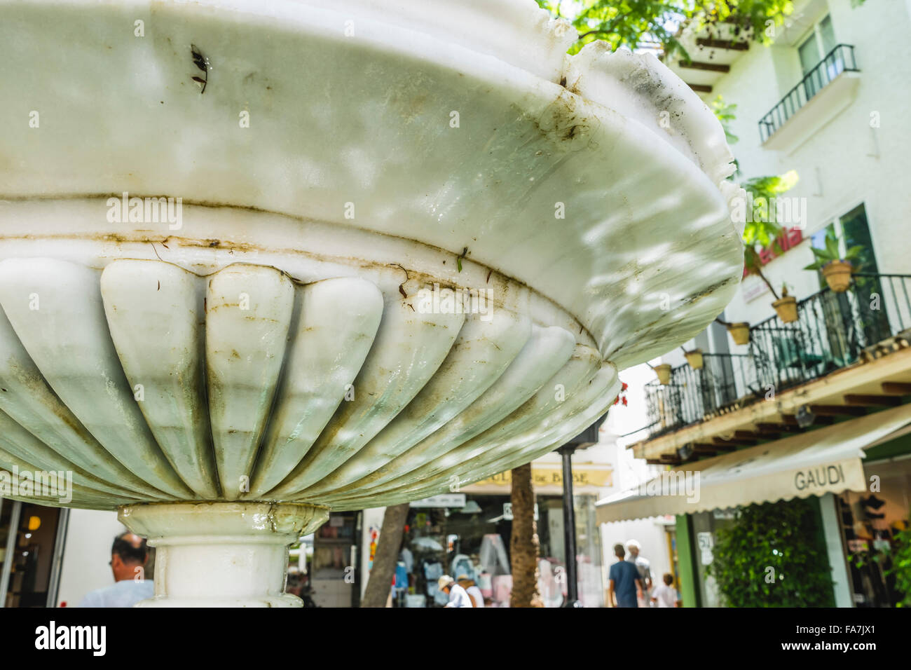 reflections of water source in Marbella Andalucia Spain Stock Photo - Alamy