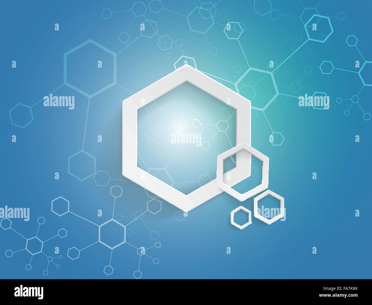 Light blue hexagonal technology Stock Vector Images - Alamy