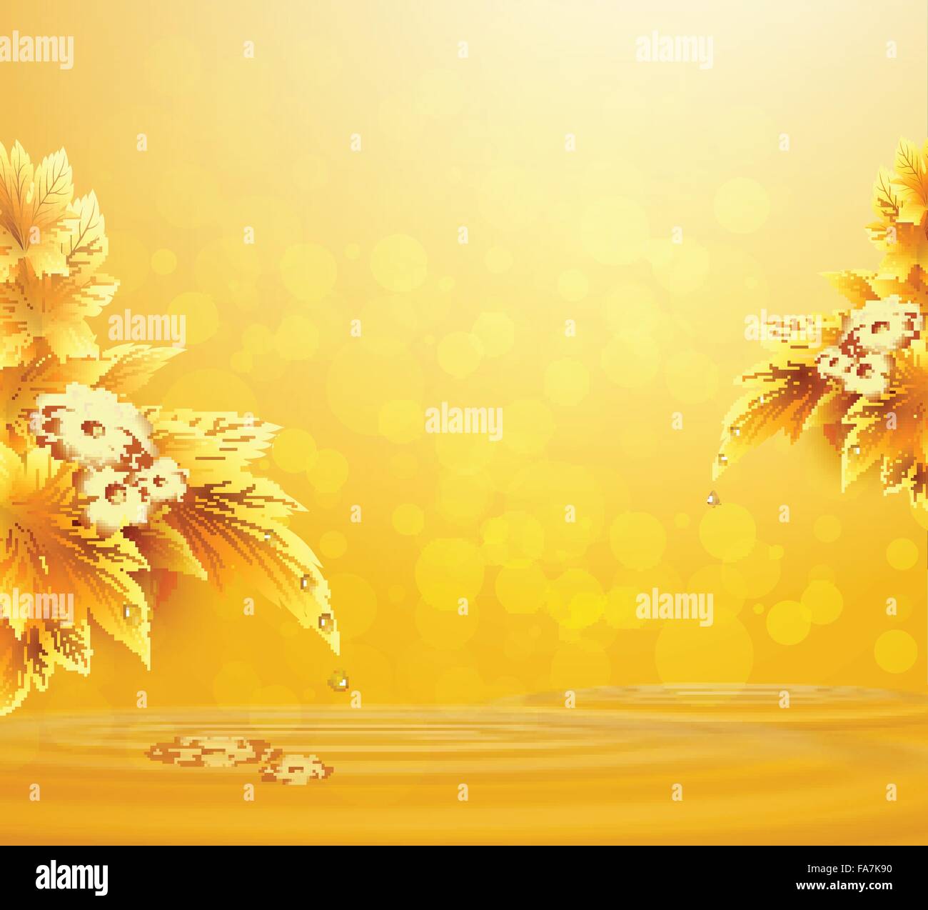 Autumn on water Stock Vector Images - Alamy