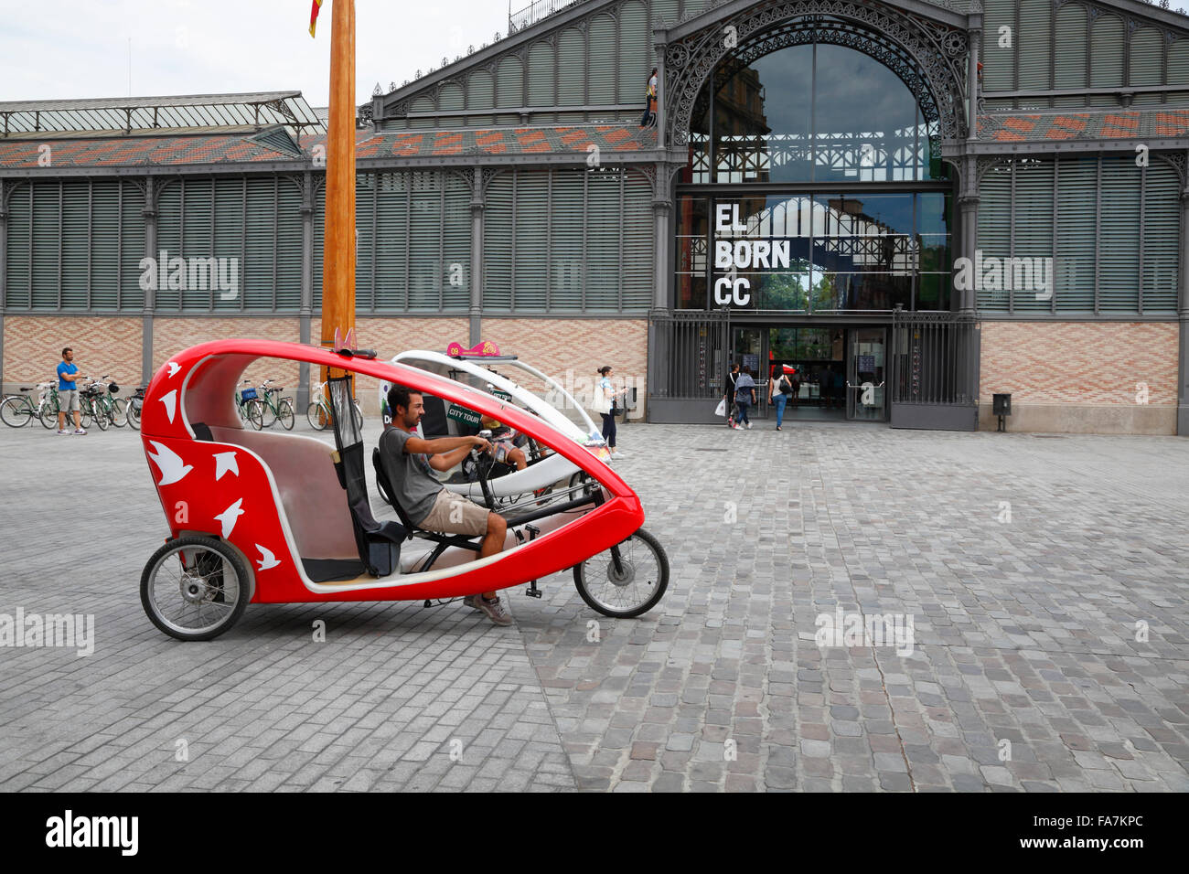 El Born, Rickshaw in front of the old market hall El Born, now Cultural ...