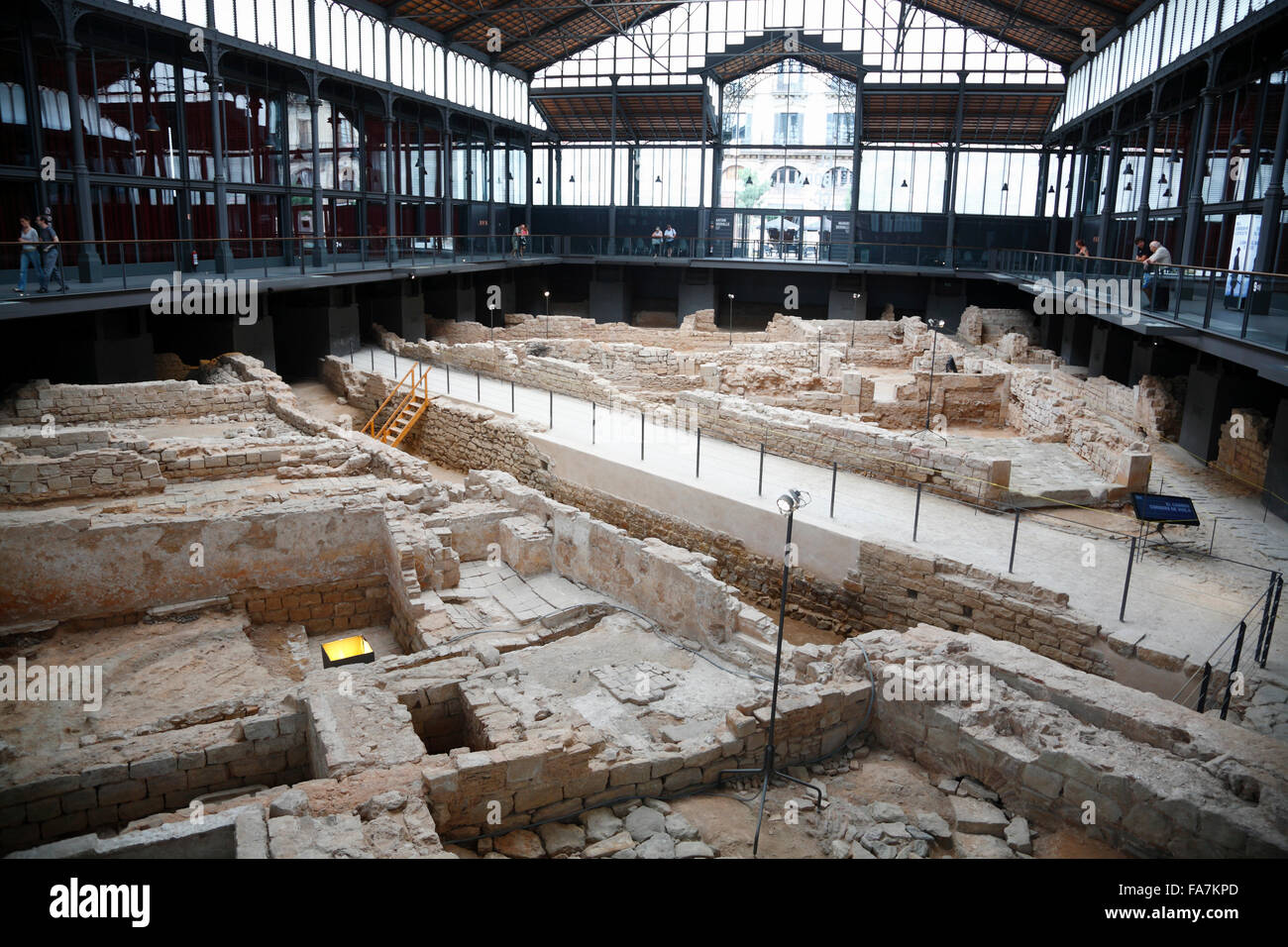 El Born, historic ruins in the old market hall El Born, now Cultural ...