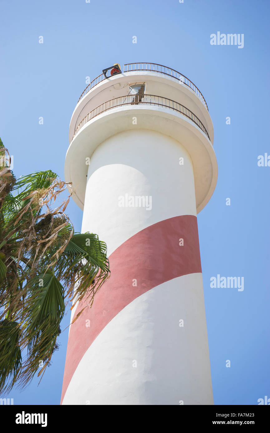 ocean lighthouse tower at the seaside of Marbella in Spain Stock Photo ...